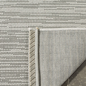 SAFAVIEH Courtyard Collection 4' x 5'7" Light Grey CY6576 Indoor/ Outdoor Waterproof Easy-Cleaning Patio Backyard Mudroom Accent-Rug