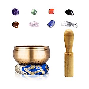 RoseFlower Meditation Singing Bowl for Relaxation and deep Meditation Tibetan Singing Bowl Set 8 cm, Great for Mindfulness Stress & Anxiety Relief, Yoga, Zen, Perfect Spiritual Gift #021