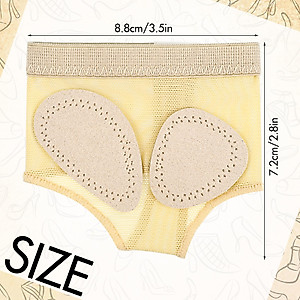 Cutecrop 4 Pairs Dance Foot Thongs Size Medium Lyrical Paws Pads Ballet Belly Feet Paws Foot Undies for Shoes Socks Girls Women Men