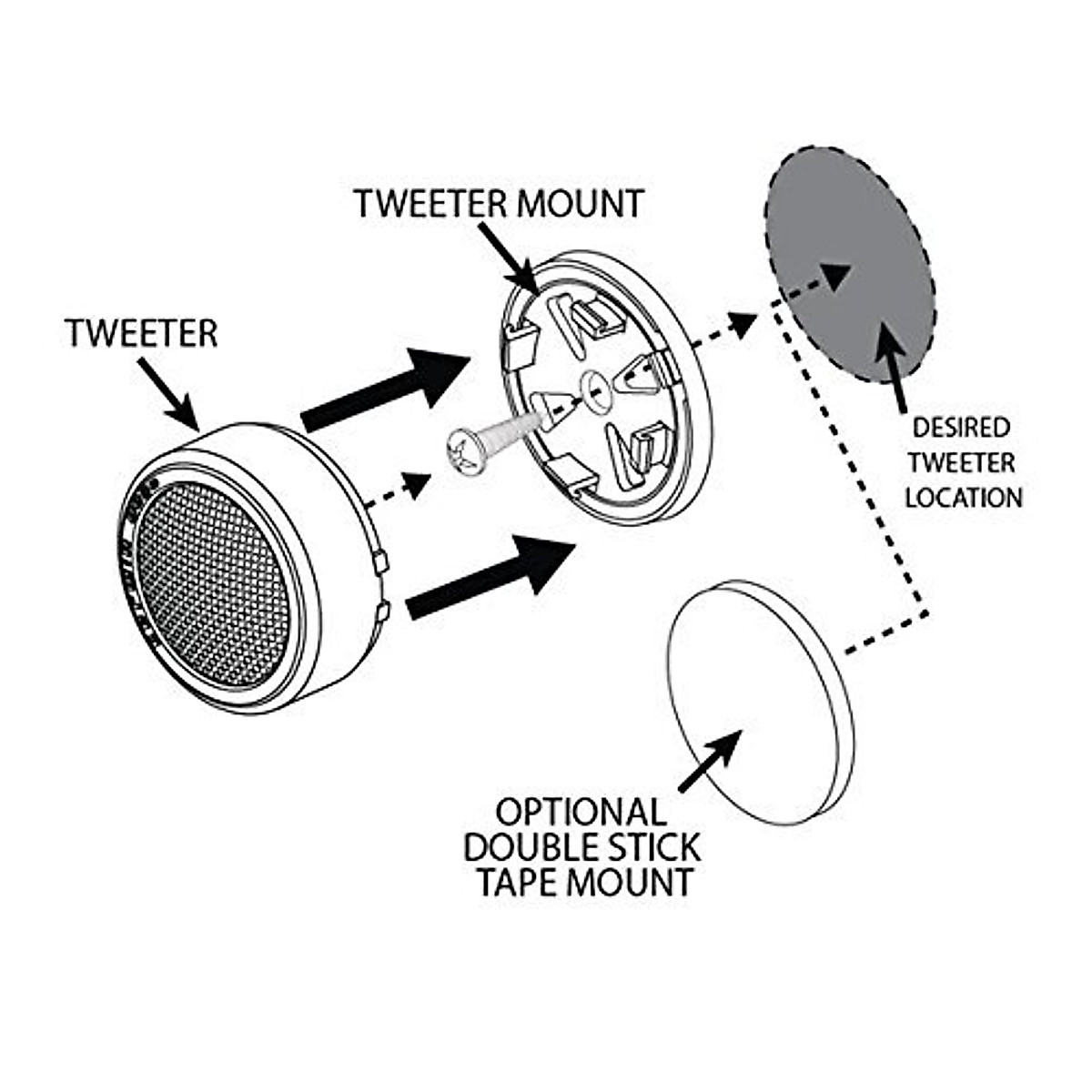 2 Pair CERWIN-VEGA XED1T 500W MAX 1 Inch XED Series Tweeter