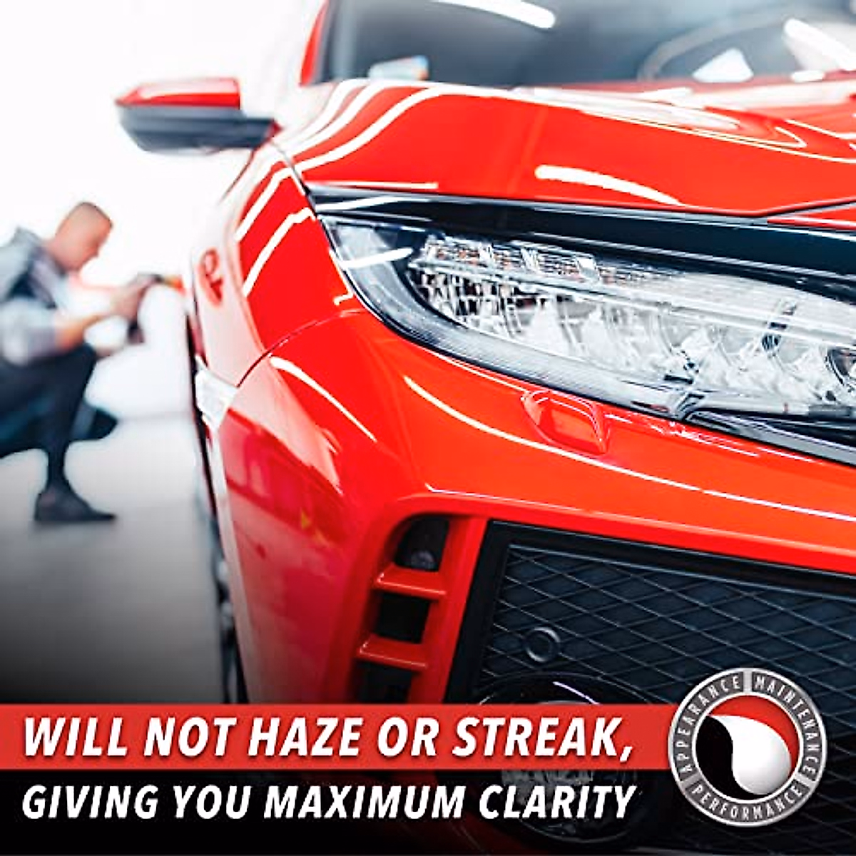 Liquid Performance - Glass Cleaner - Great for Glass, Windows, and Mirror Surfaces - Tint Safe - Ammonia and Anti-Hazing Free (19 Oz)