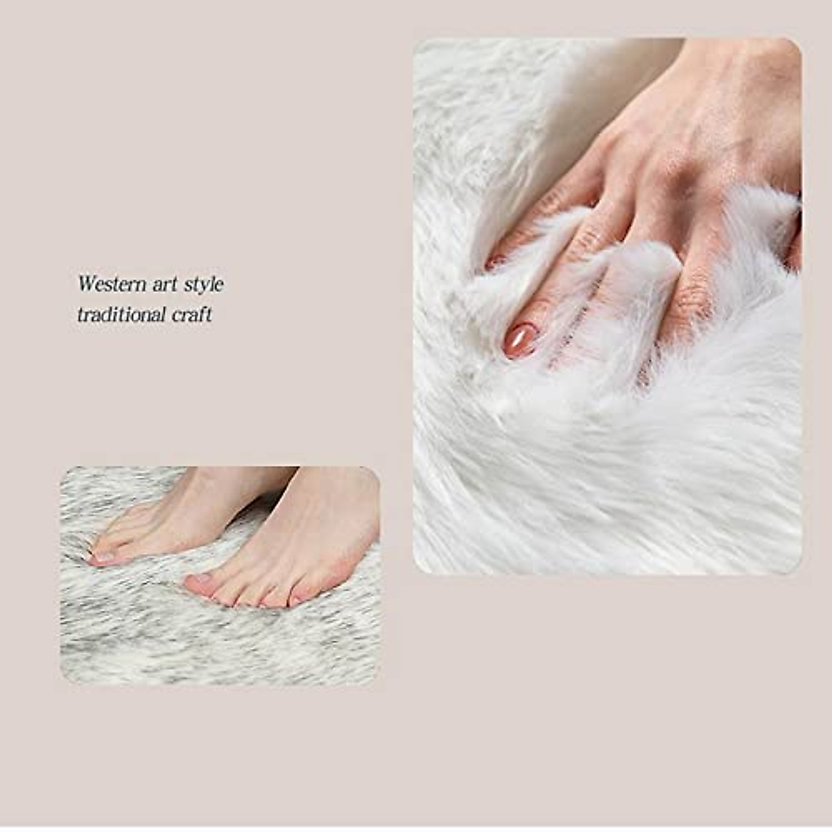 Evaner Carpets - Faux Fur Washable Rug,for Baby Nursery Room, Bedroom, Luxury Home Decor, shag Rug Soft Floor Plush Carpets, Durable Rubber Backing, Rectangle, 24X71 inches,Purple