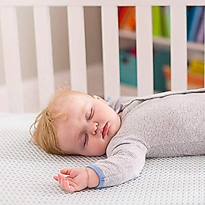 Lullaby Earth Breathe Safe 2-Stage Breathable Crib Mattress - Chemical Free, Dual Firmness Natural Mattress with Removable Washable Protector - Packaging May Vary