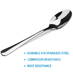 12-Piece Demitasse Espresso Spoons, 4.7 Inch Stainless Steel Mini Coffee Spoons for Dessert, Ice Cream