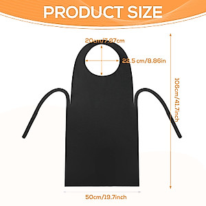Janmercy 25 Pcs Disposable Black Apron Unisex Bib Apron 20 x 42 Inch Roomy Kitchen Apron for Outdoor Party Cooking BBQ Restaurant Crafting Drawing