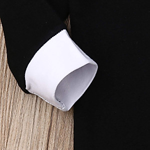 Baby Boy Gentleman Shirt Bowtie Romper Tuxedo Jumpsuit Overall Black Suit Clothes 0-18M (Black, 0-6 Months)