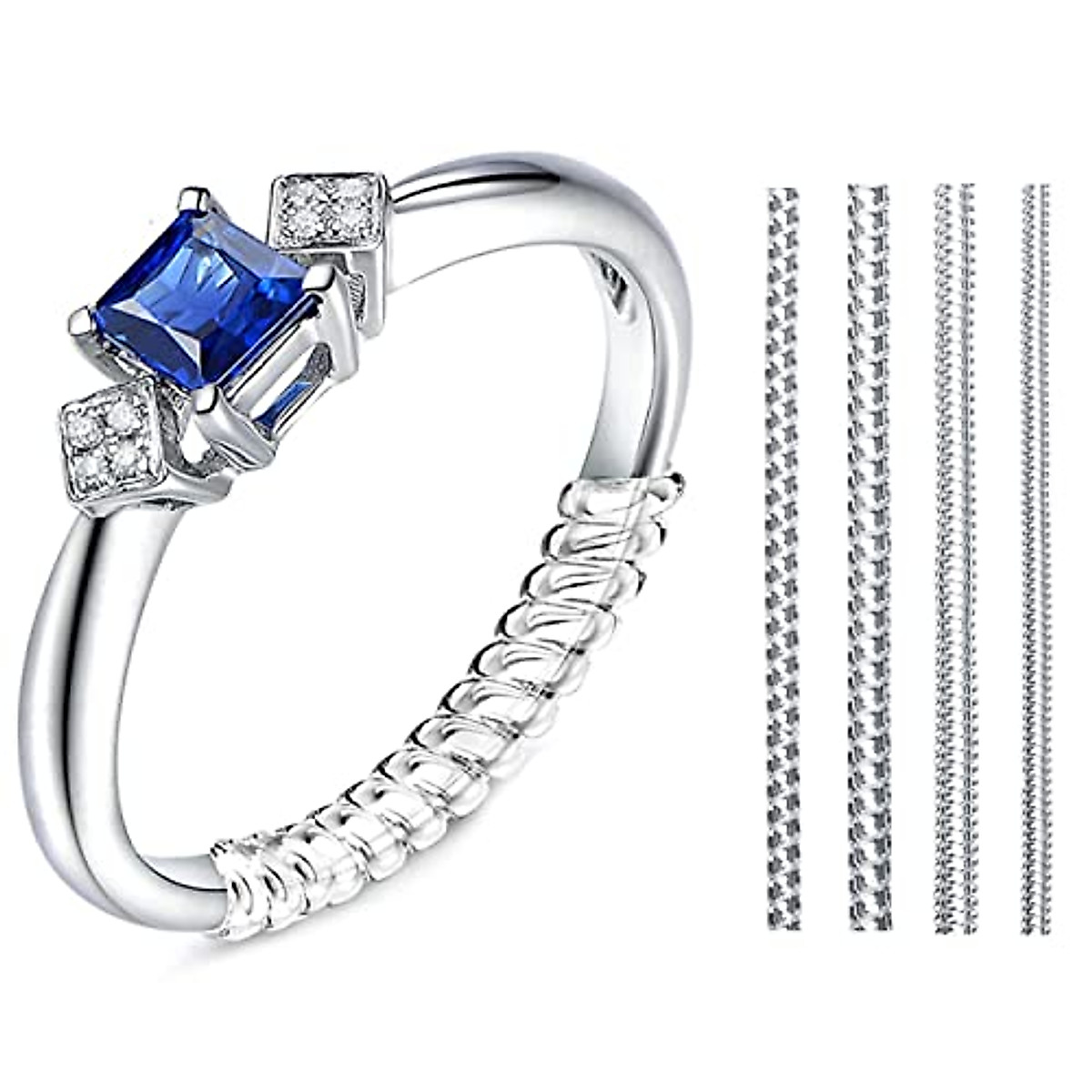 Invisible Ring Size Adjuster for Loose Rings – Ring Guard, Ring Sizer, 4 Sizes Fit Almost Any Ring. [12pcs]