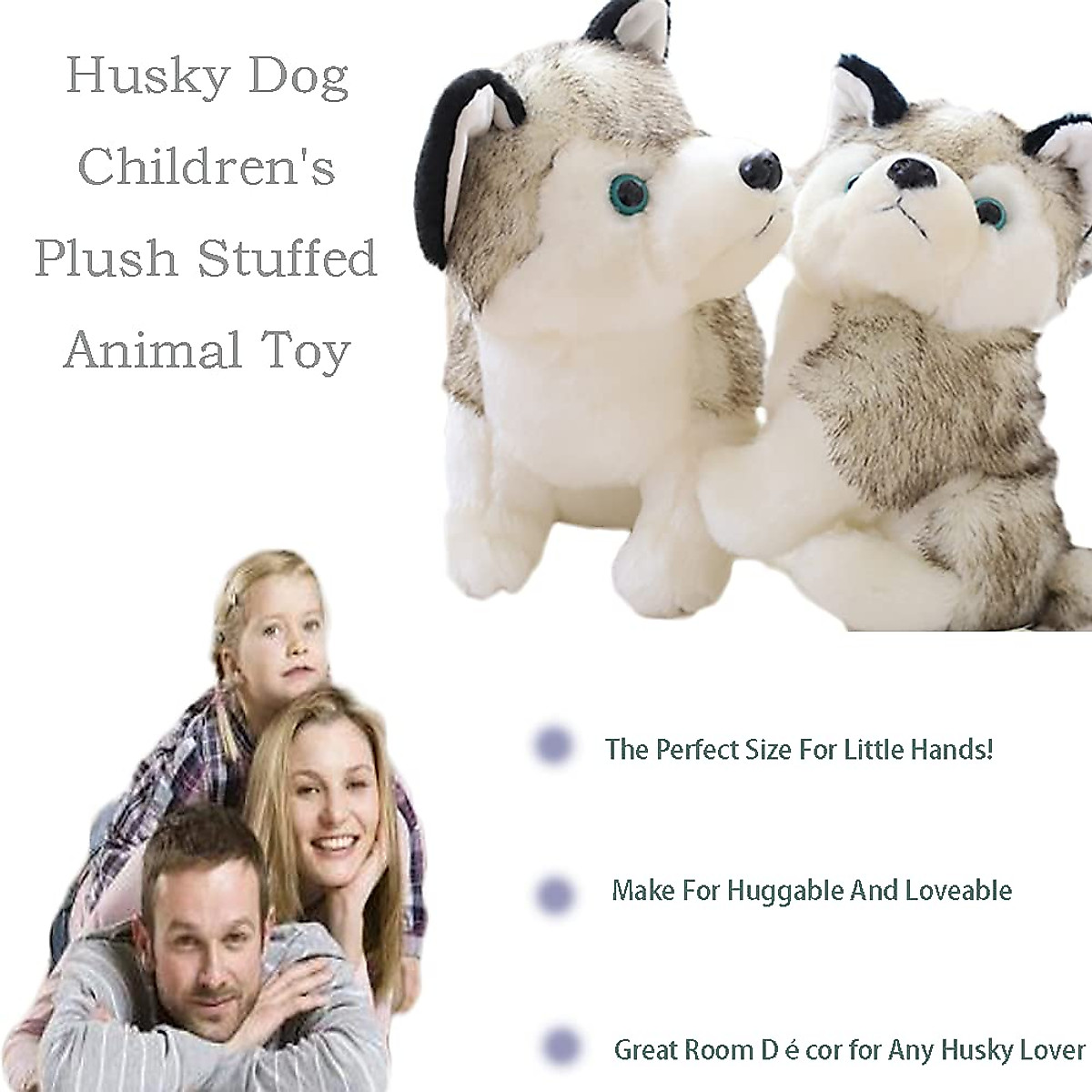 CHELEI2019 9.8" Stuffed Husky Dog Plush,Puppy Stuffed Animal Husky Adorable Gifts for Kids