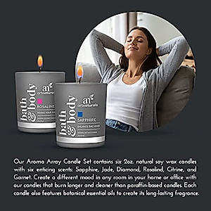 artnaturals Scented Candle Gift Set – (6 x 2 Oz / 60g) - Aromatherapy Set of Fragrance Soy Wax Candles - Made in USA with Essential Oils – for Stress Relief and Relaxation