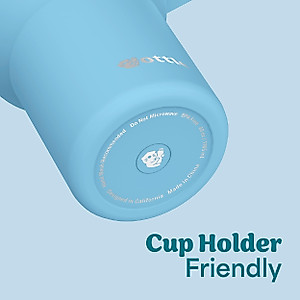 Ottle Deep Sea Diver 40 oz Insulated Tumbler with Handle and Straw Lid - Leak Proof, Cupholder Friendly Travel Mug - Stainless Steel Double Wall Water Bottle for Hot and Cold Drinks - Leopard Bloom