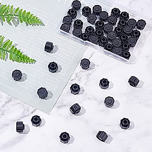 OLYCRAFT 50pcs Black Syringe Tip Caps 10mm Thick Luer Lock Tip Syringe Luer Lock Cap 12~12.5mm Diameter No Needle Tip Cap for Feeding Tubes Black Syringe Tip Cap