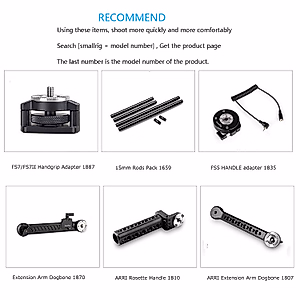 SMALLRIG Camera Extension Arm Connector 15mm Dual Rod Clamp with Rosette (M6, 31.8mm) for Camera Shoulder Support -1898