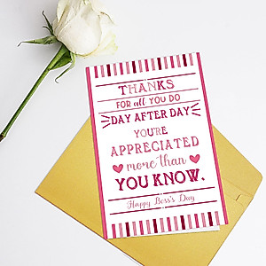 Supoeguk Funny Boss's Day Card for Boss, Happy Boss's Day Card for Women Men, Boss's Day Gift from Employees Staffs, Boss Appreciation Card On Boss's Day