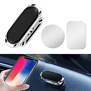 OSIFIT Magnetic Car Phone Mount,Universal Mobile Phone Holder,360 Degree Rotation Adjustable,Strong Magnet,Compatible with iPhone, Samsung,LG and All Smartphones,Silver
