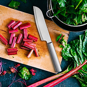 Rada Cutlery Cook’s Knife – Stainless Steel Blade With Brushed Aluminum Handle Made in USA, 10-7/8 Inches