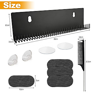 EHDIS Hair Extension Holder and Hanger/Display Professional Hair Styling Tool for Washing, Coloring and Blow-Drying of Weft, Clip-In, Tape-In Extensions- Black