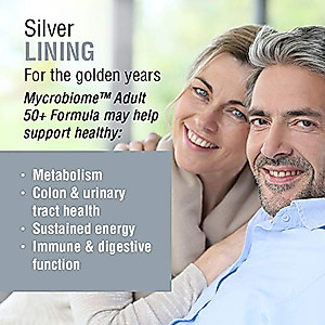 SOLARAY Mycrobiome Probiotic Adult 50+ Formula | Healthy Digestion, Metabolism, Energy, Colon & Urinary Tract Support | 30 Billion CFU | 30 VegCaps