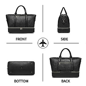 Travel Bag with Shoe Pouch,Weekender Bag Overnight Duffle Bag Carry On Bag Travel Tote Duffel Bags for Traveling Sport Duffel Bag Gym Bag for Women or Men