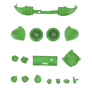Replacement Full Set Bumper Buttons Compatible with Series X Series S Controller, Controller LB RB LT RT Bumper Buttons Repair Kit, Gamepad(Green)