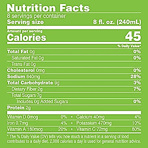 V8 Original 100% Vegetable Juice, 64 fl oz Bottle (Case of 6)