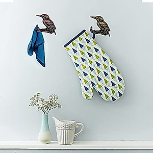 Decorative Wall Hook,Birds On Branch for Hanging Towels Coats Hats Clothes Keys 2 Hooks
