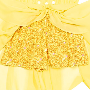 Disney Princess Belle Little Girls Romper With Skirt Overlay 7-8