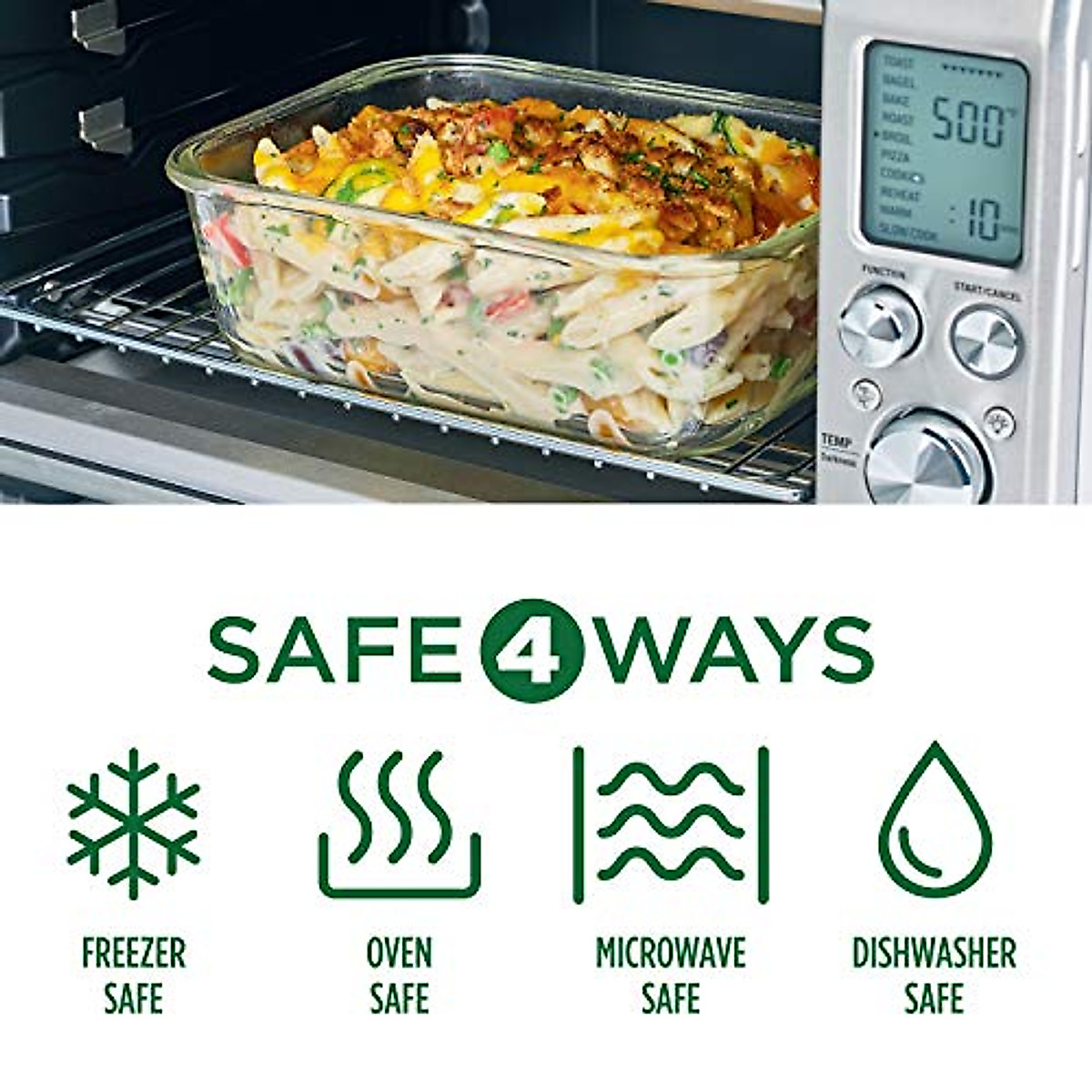 LocknLock Purely Better Glass Food Storage Container Set, 10 Piece, Clear