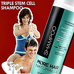 More Hair Naturally TRIPLE STEM CELL SHAMPOO: State Of The Art Hair Improvement For Extra volume, Fullness and Improved Scalp Health