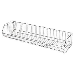 FSE Quantum 204812BC Modular Wire Stacking Basket, 48"W x 20"D x 12"H, 110 lb. Capacity, Chrome Plated Finish, NSF