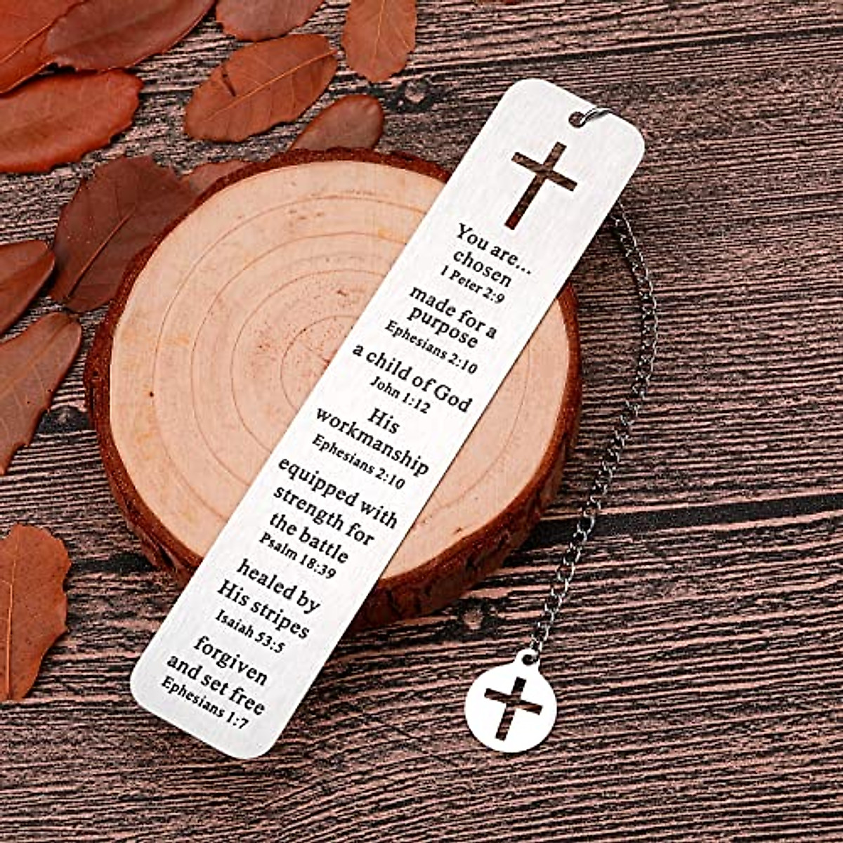 Inspirational Gifts for Women Men Christian Bookmark Religious Gifts Bible Verse Bookmark for Book Lovers Church Gifts for Reader Baptism Catholic Gifts Christmas Birthday Female Gift