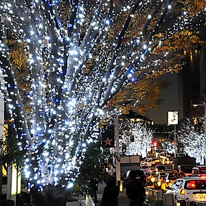 Qedertek 4 Pack Solar String Lights, 72ft 200 LED Solar Lights Outdoor with 8 Lighting Modes Waterproof for Home, Patio, Lawn, Garden, Christmas, Wedding, Party and Holiday Decorations(Cool White)