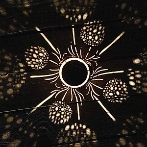 Solar Lanterns Outdoor Waterproof - Dandelion Solar Table Lamp Metal Decoration, Solar Table Lights for Desk Patio Lawn Patio Pathway Landscape Courtyard Backyard Yard Garden Art Decor(2 Pack)