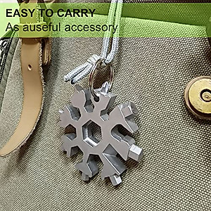 Valentines Day Gifts for Him, Gifts for Men, Snowflake Multitool 2PCS 18 in 1 Stainless Steel Snowflake Multi Tool, Cool Gadgets for Outdoor Travel Camping Daily
