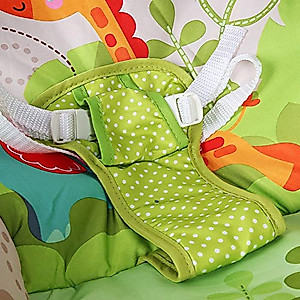 Ichiias Baby Chair Detachable Soft Baby Rocking Chair Cradle with Two Toys