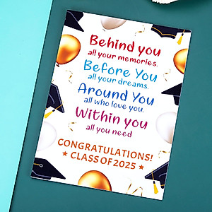 ARKUKU 2025 Graduation Card for Him Her, Graduation Card for High School College, Class of 2025 Card Gift, 2025 Graduation Card, Inspirational Congratulation Card for High School College Graduation