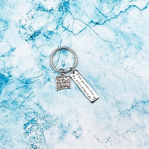 JJTZX I Love You More Than The Miles Between Us Long Distance Relationship State Map Keychain Going Away Gift Travel Gift (New Mexico)