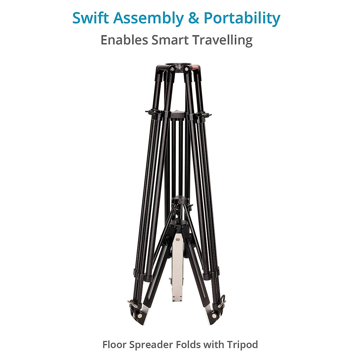Proaim 100mm Camera Tripod Stand with Aluminum Spreader. Payload of up to 80kg / 176lb. (CST-100-01)