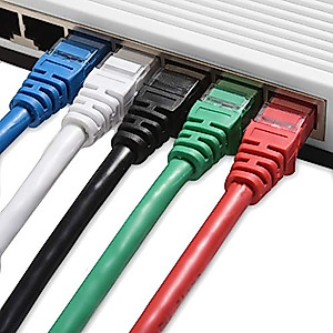 Cable Matters 10Gbps 5-Color Combo Snagless Short Cat 6 Ethernet Cable 7 ft (Cat 6 Cable, Cat6 Cable, Internet Cable, Network Cable)