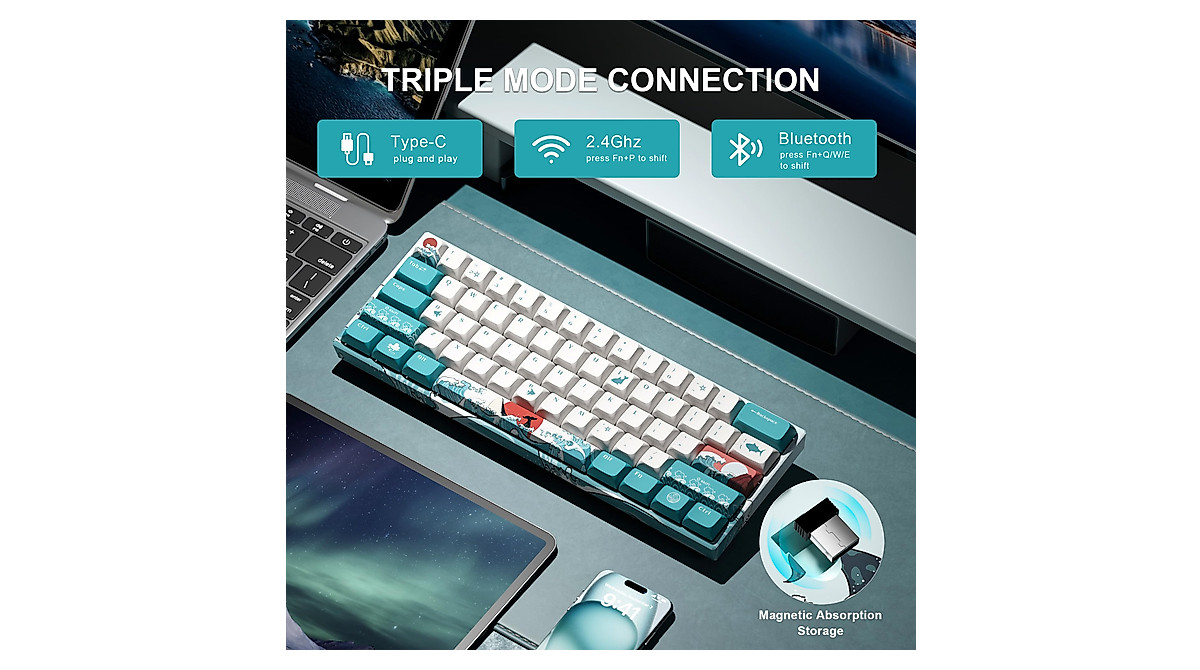 XVX M61 Pro: 60% Wireless Mechanical Keyboard