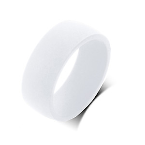 QINGDUO Inspirational Ring Christian Jesus Fish and Cross Symbols Ring Customize Lightweight Comfort Fit Plane Flexible Band Inspirational Faith Cross Ring Christian Religious Confirmation Gift,Red