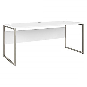 Bush Business Furniture Office Table with Open Metal Leg Design and Privacy Panel | Hybrid Large Computer Desk for Home Office | 72Wx30Lx30H