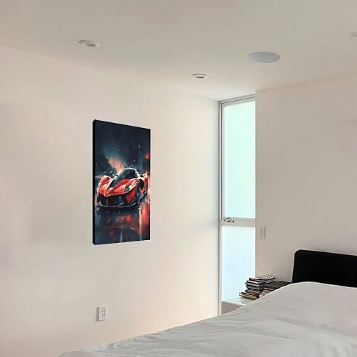 Car Poster Ferrari F40 Supercar Posters Racing Car Canvas Wall Art For Boy's Bedroom SuperCar Wall Decor Frame-style 24x36inch(60x90cm)