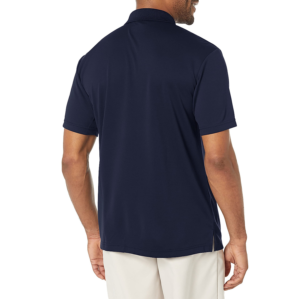 PGA TOUR Men's Big and Tall Airflux Short Sleeve Solid Golf Polo-Shirts, True Navy, 3X