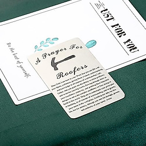 KEYCHIN Roofer's Prayer Wallet Insert Card Roofing Contractor Gifts Roof Installation Jewelr Roofer Gifts For Dad Builder Carpenter (Roofer Card)