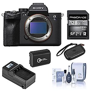 Sony Alpha a7S III Mirrorless Digital Camera Body Bundle with ProGrade 128GB UHS-II V90 SD Card, Extra Battery, Compact Charger, Memory Wallet, Cleaning Kit