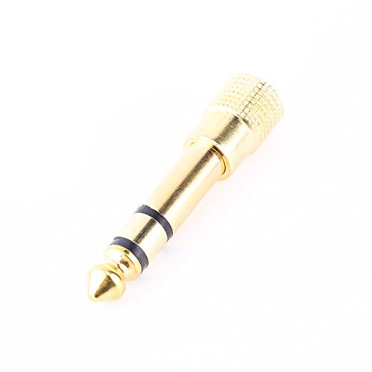 6.5mm Male to 3.5mm Female Stereo Adapter Headphone Audio Plug Jack Converter for Headphone Headset Microphone Amplifier Mixer - Gold