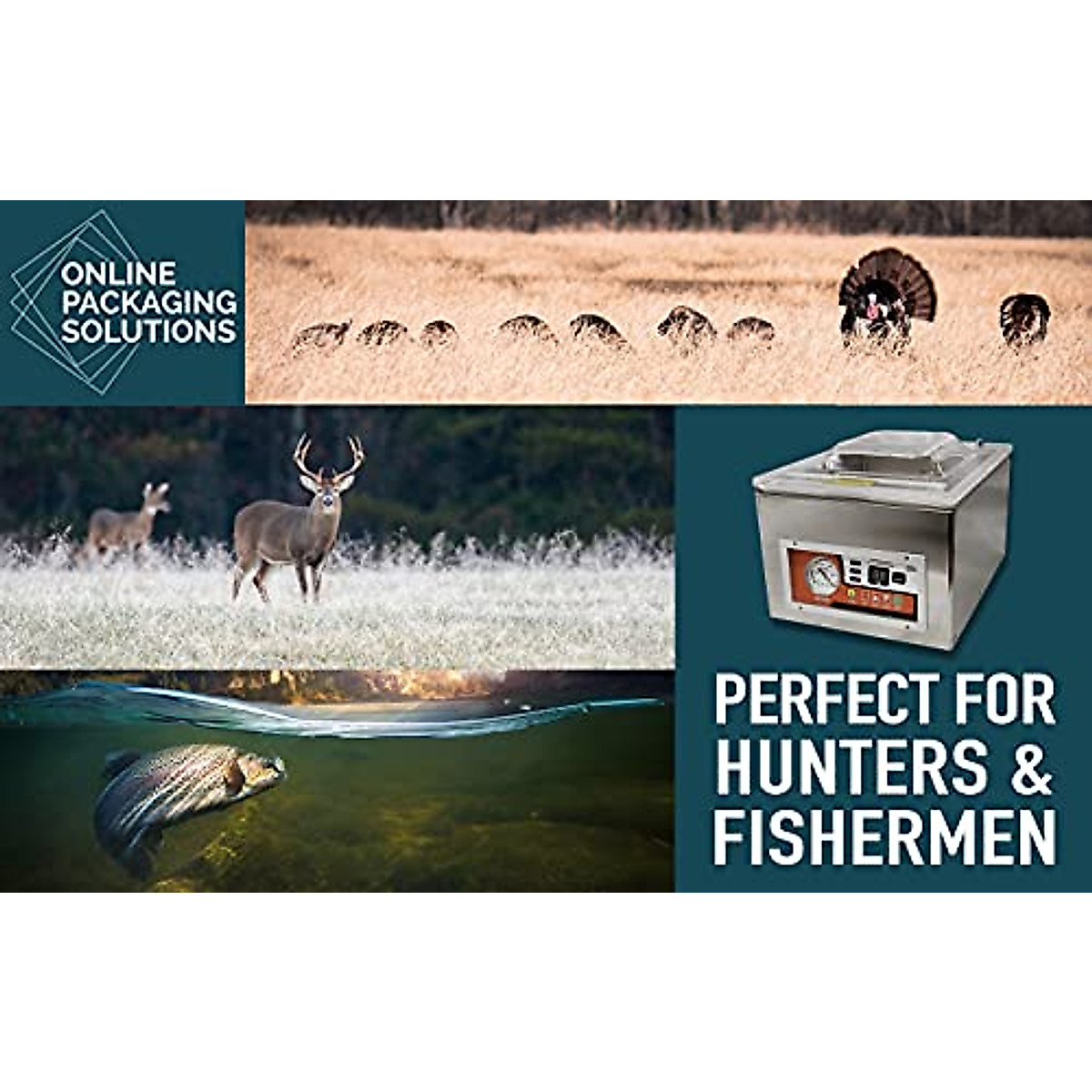 Chamber Vacuum Sealer, CM255, Perfect for Home and Commercial Kitchens, Industrial Grade Packaging Machine with High Powered Pump