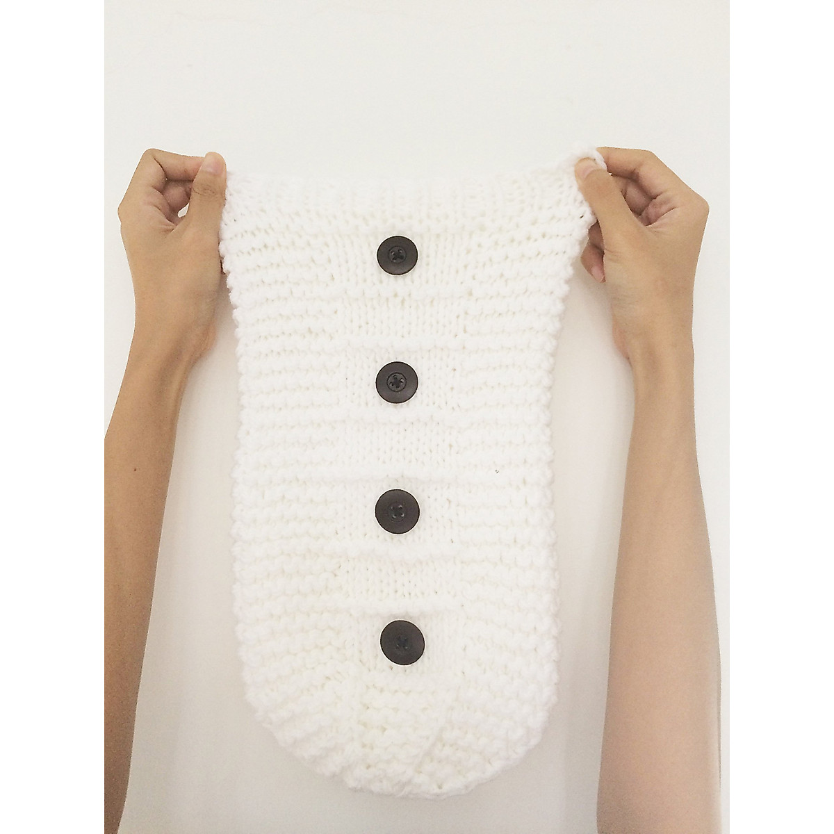 Newborn Baby Boy Girl Photography Pros Sleeping Bag Costume Outfits Crochet Knitted Wrap Swaddle