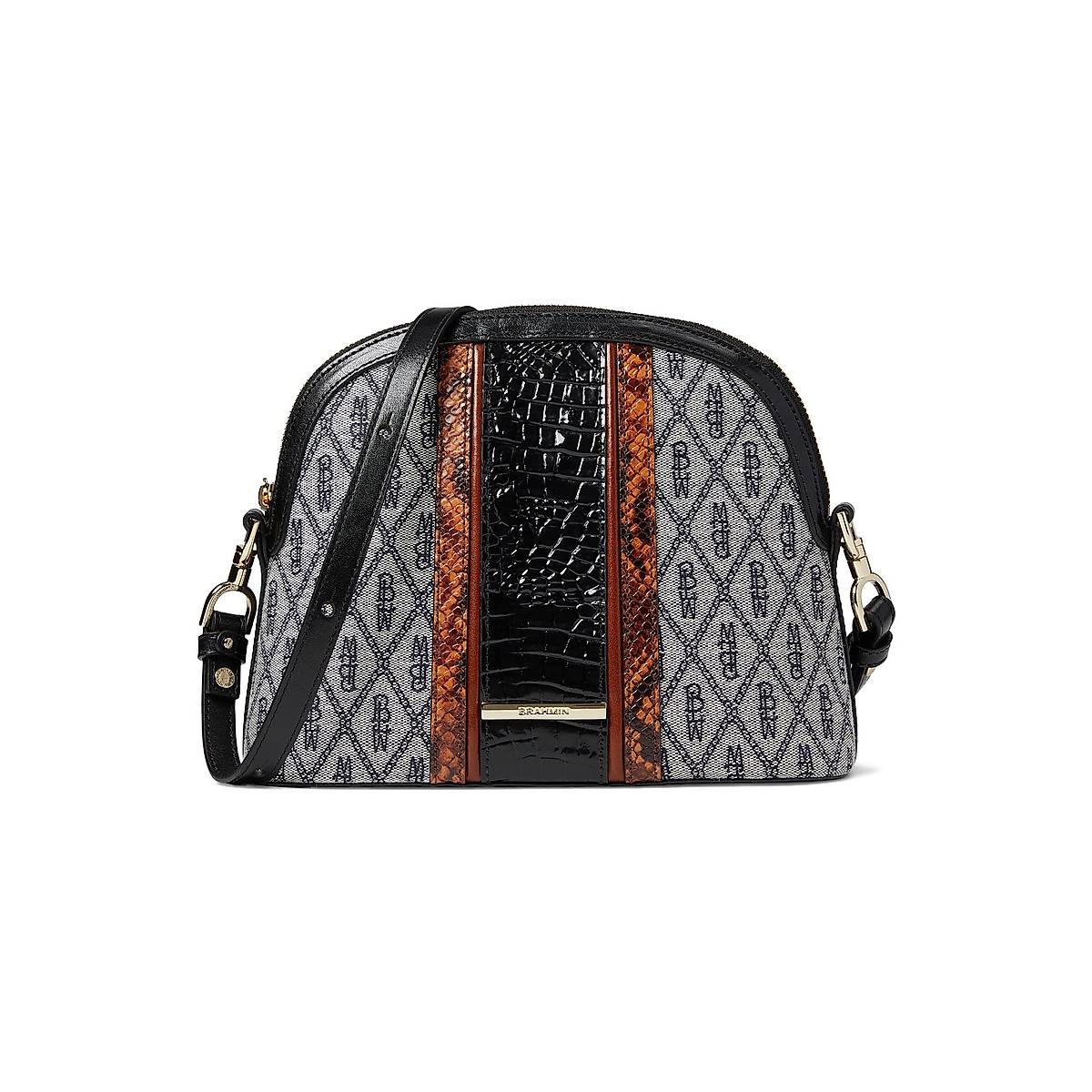 BRAHMIN Alexandria Small Georgina Crossbody Black One Size