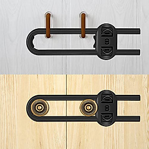 6-Pack Safety Cabinet Locks for babies, Child safety cabinet locks, baby Proof Cabinet latches, Adjustable U-Shaped Sliding Child locks for Closet cabinets Knob Handle